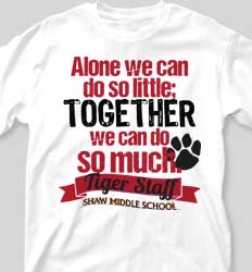 Custom School Staff Shirt Design Ideas - IZA Design